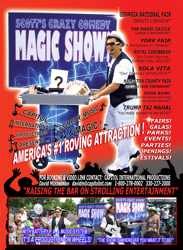 Scott's Crazy Comedy Magic Show Requirements